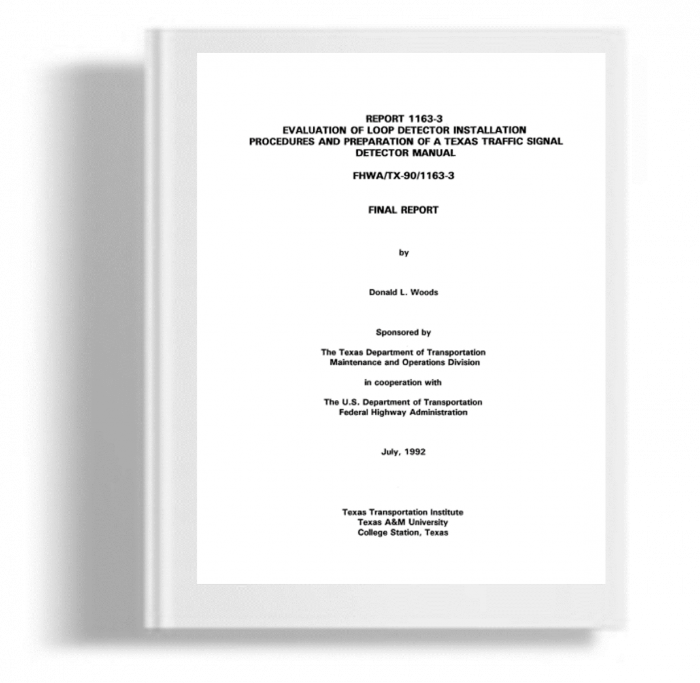 Evaluation Of Loop Detector Intallation Procedures And Preparation Of A Texas Traffic Signal
