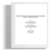 Best Practices of concrete Pavement Transition Design and Construction