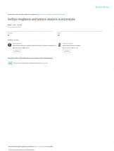 Surface Roughness And Texture Analysis In Microscale